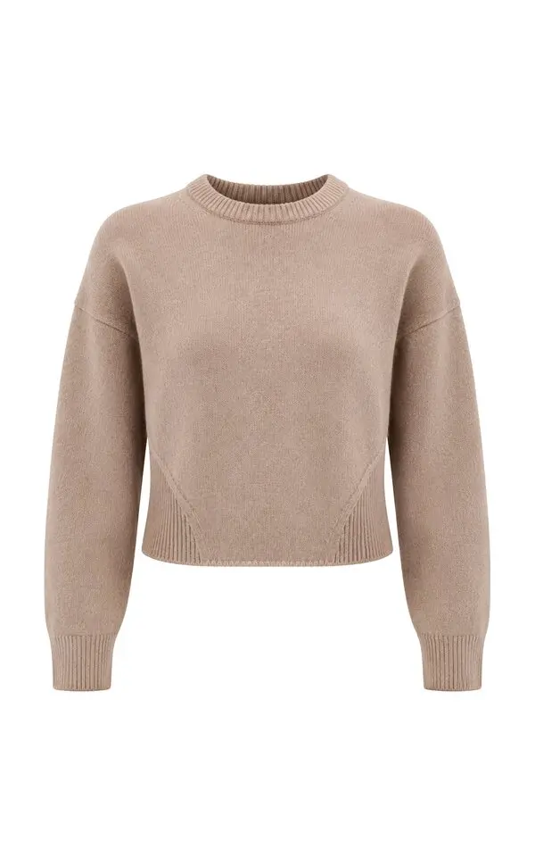 Alaïa Cinched Cashmere Knit Sweater - Neutral