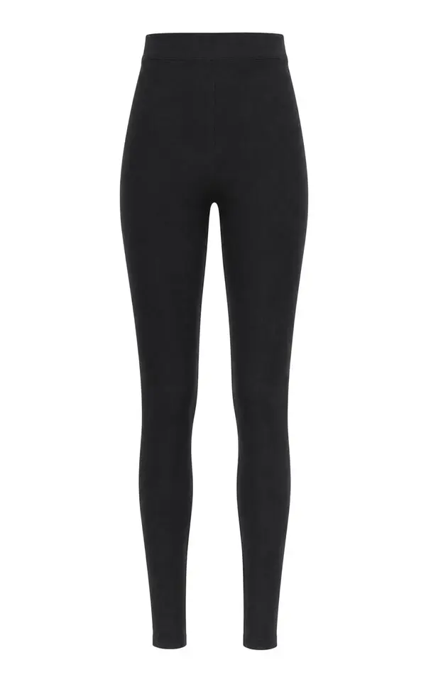 Alaïa Wool Knit Leggings - Black