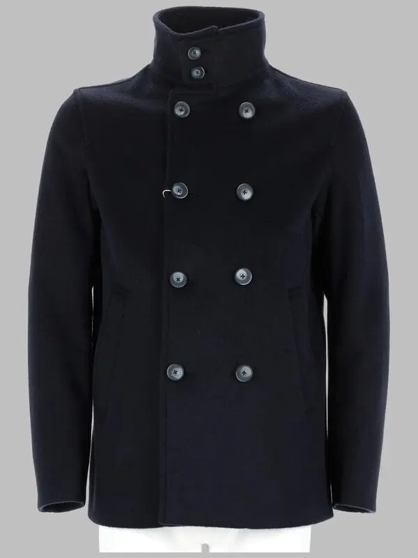 Herno Cappotto Doppiopetto Con Collo Alto
