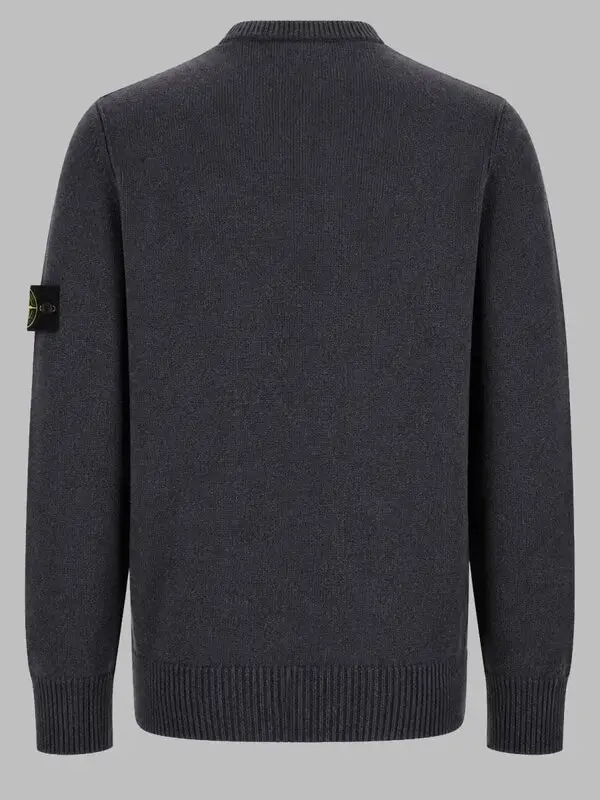 Stone Island Maglia Con Patch Logo - Gray