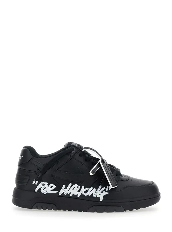 Off-White Sneakers 'out Of Office' With Arrow Patch In Black Leather