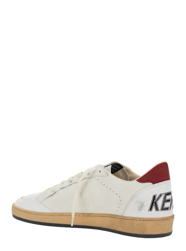 GOLDEN GOOSE Ball Star' Low Sneakers In Leather And Suede For - White