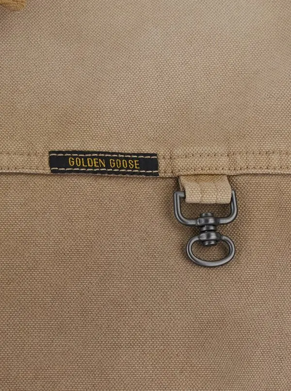 GOLDEN GOOSE Beige Workwear Jacket With Reversible Design And Lived-in Effect In Cotton For