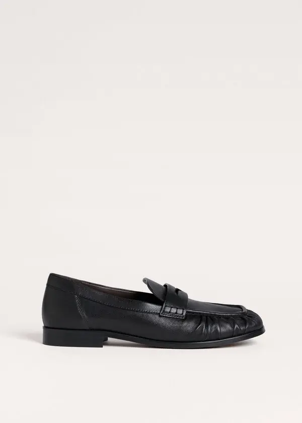 ME+EM Soft Ruched Loafer - Black