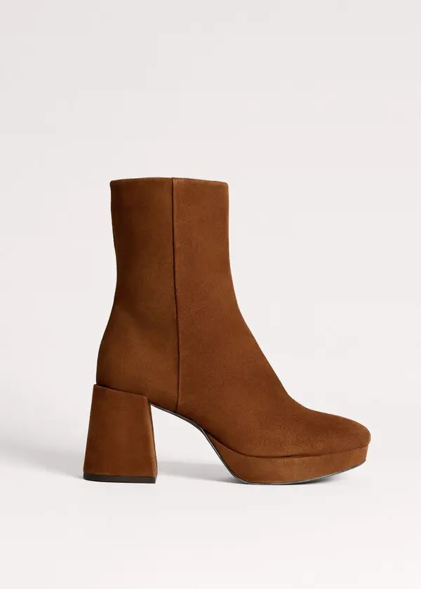 ME+EM Platform Ankle Boot - Caramel