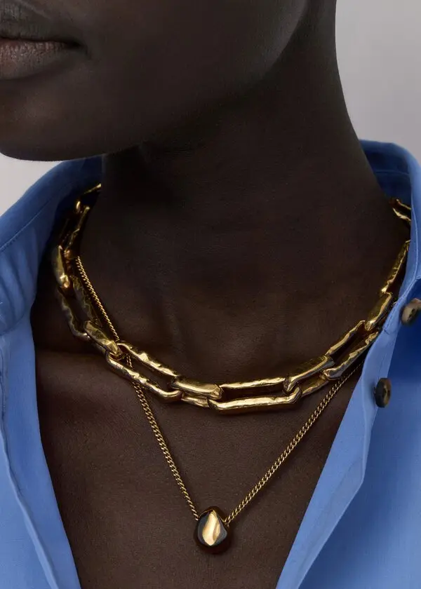 ME+EM Statement Necklace Gold