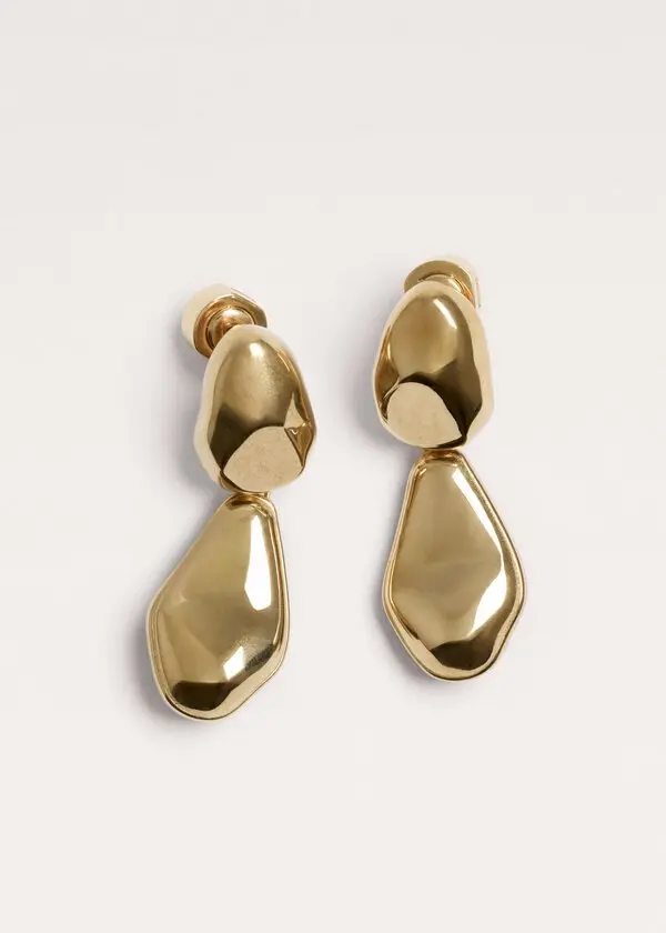 ME+EM Drop Earrings With Removeable Pendant Gold-black