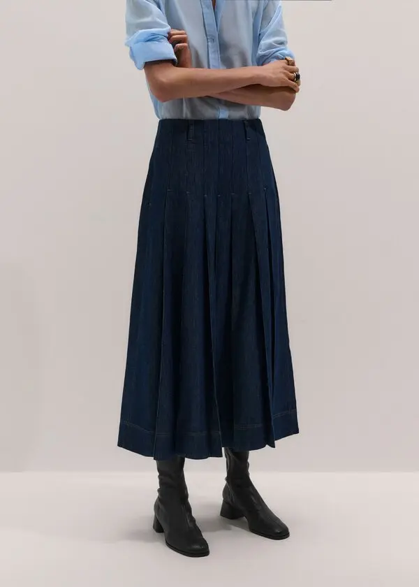 ME+EM Multi Pleat Skirt Wash