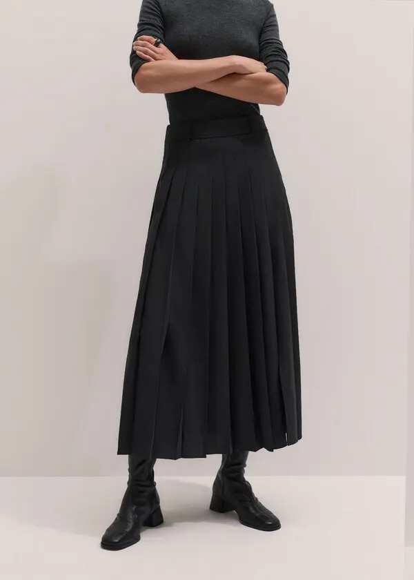 ME+EM Pleated Maxi Skirt
