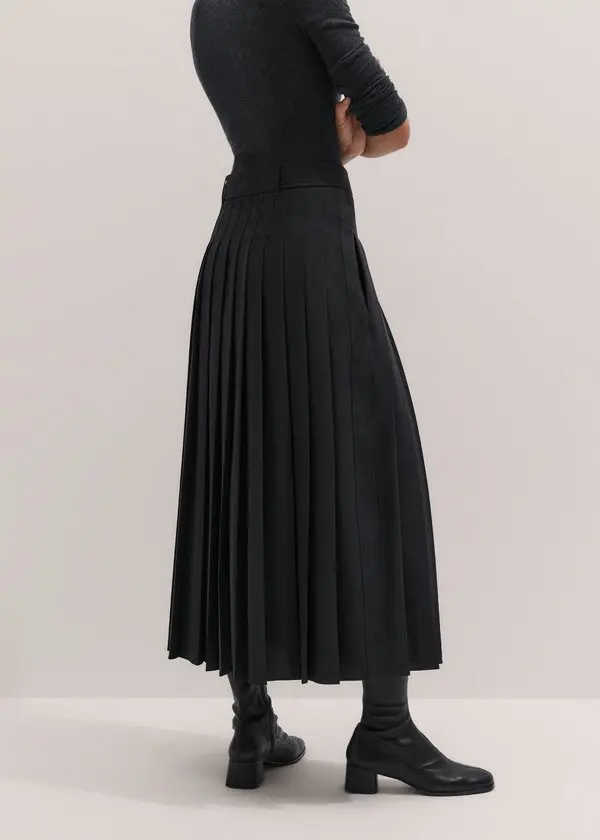 ME+EM Pleated Maxi Skirt