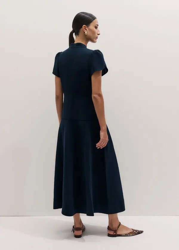 ME+EM A-line Feature Button Maxi Dress