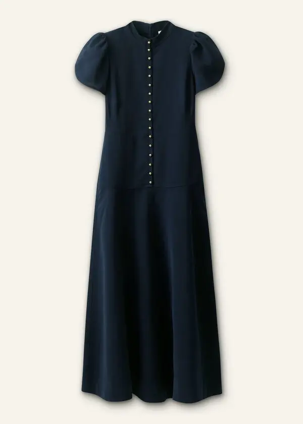 ME+EM A-line Feature Button Maxi Dress