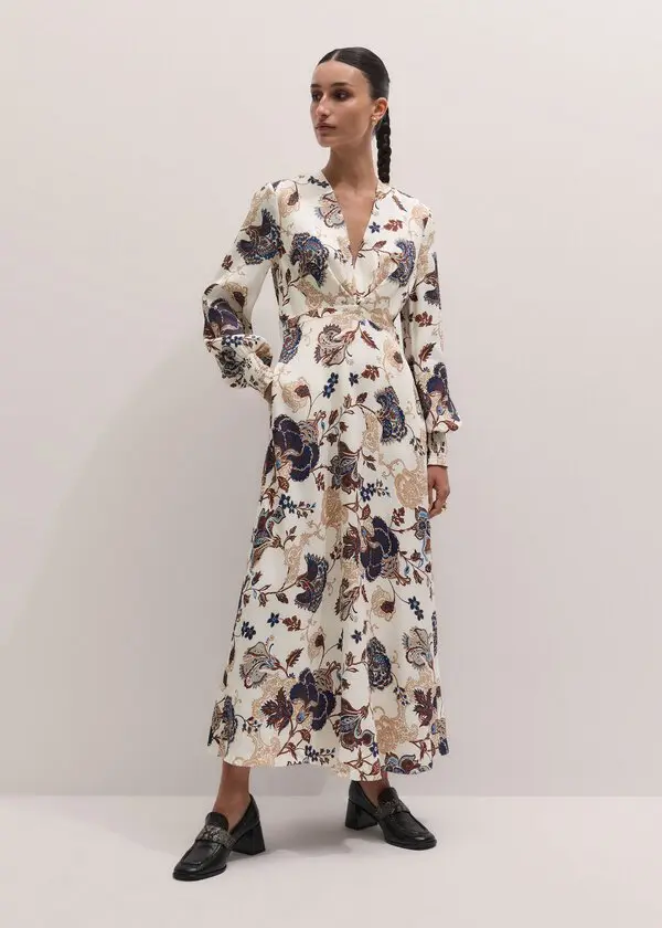 ME+EM Grand Paisley Print Maxi Dress