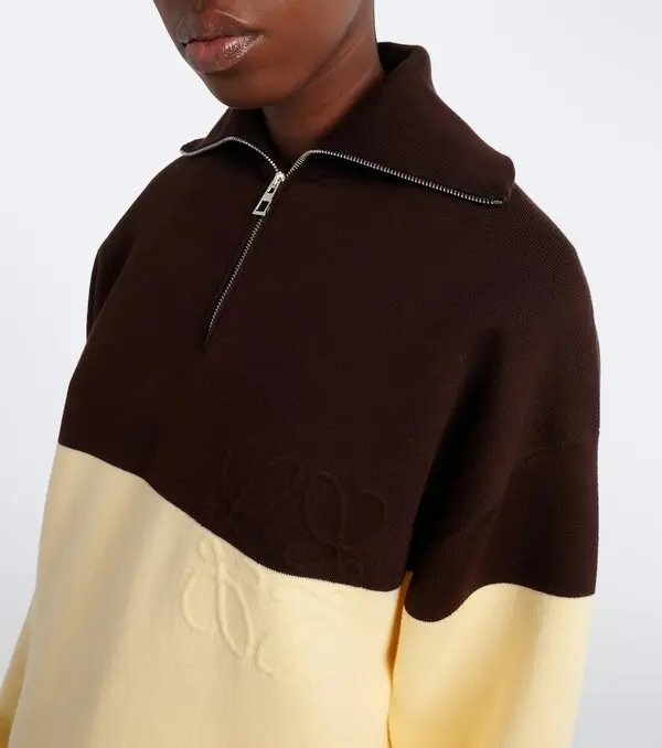 Loewe Anagram Cotton-blend Half-zip Sweater