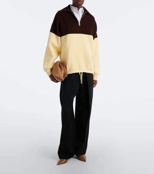 Loewe Anagram Cotton-blend Half-zip Sweater