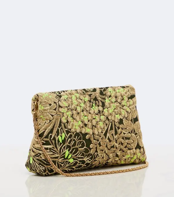 Dries Van Noten Small Floral Jacquard Clutch
