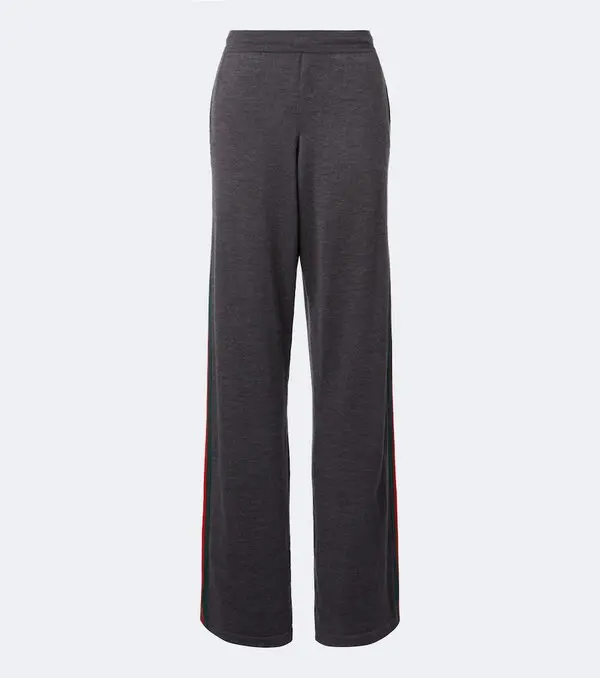 Gucci Wool-blend Wide-leg Pants - Grey