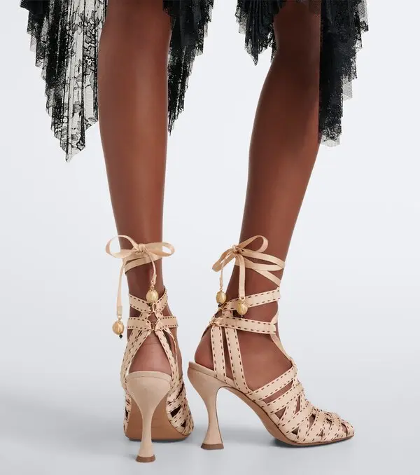 Zimmermann Corsage Canvas Sandals - Beige