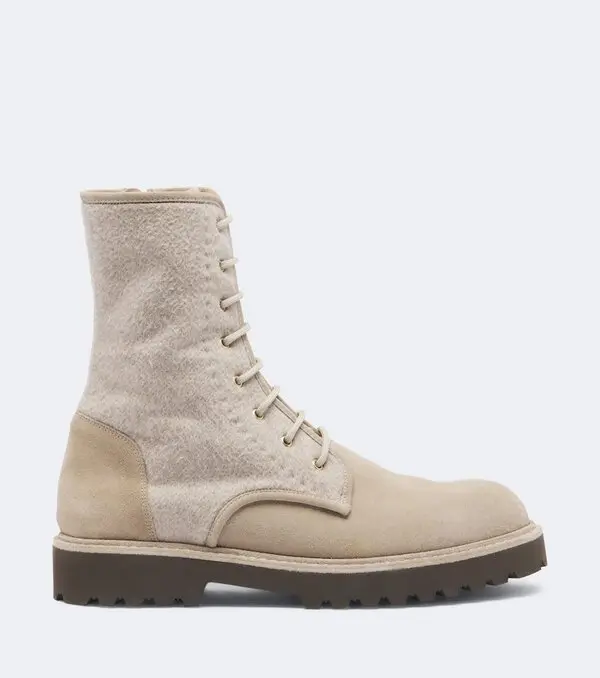 Max Mara Suede Lace-up Boots