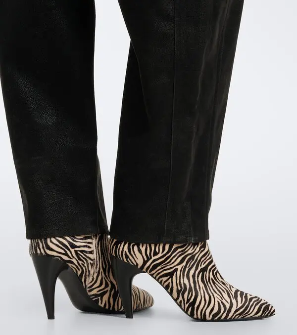 Isabel Marant Étoile Jany Printed Calf Hair Ankle Boots