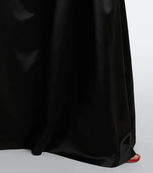 Dries Van Noten Draped Printed Silk Satin Gown