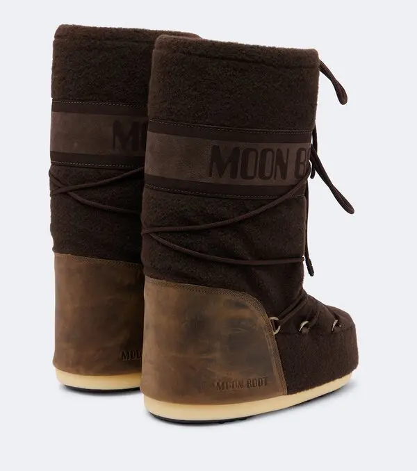 Moon Boot Icon Leather-trimmed Snow Boots