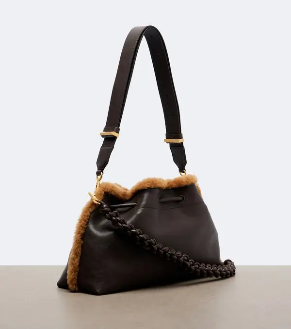 JIMMY CHOO Cinch Medium Leather Shoulder Bag