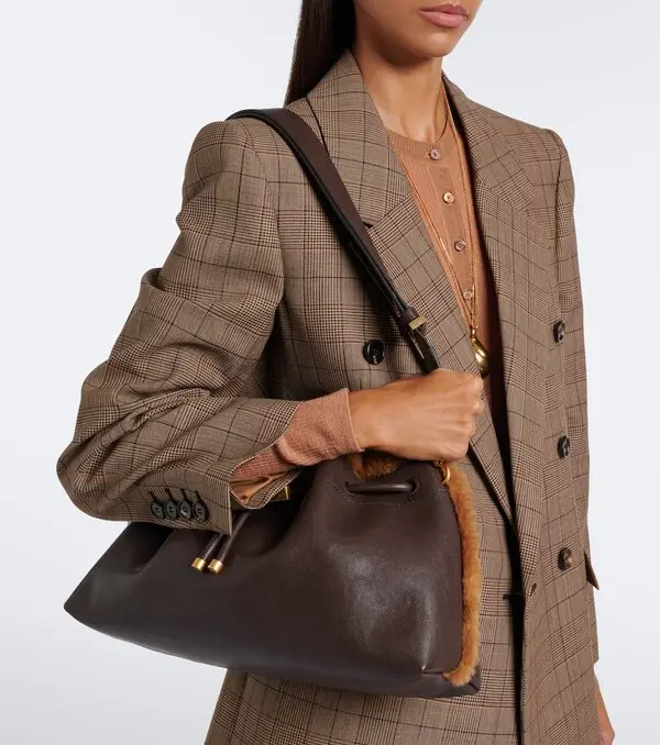 JIMMY CHOO Cinch Medium Leather Shoulder Bag