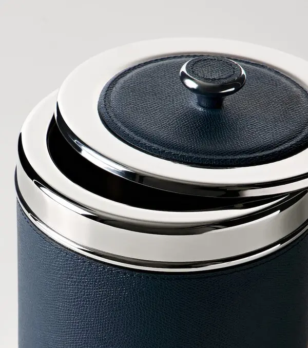 GIOBAGNARA Ocean Small Steel And Leather Ice Bucket