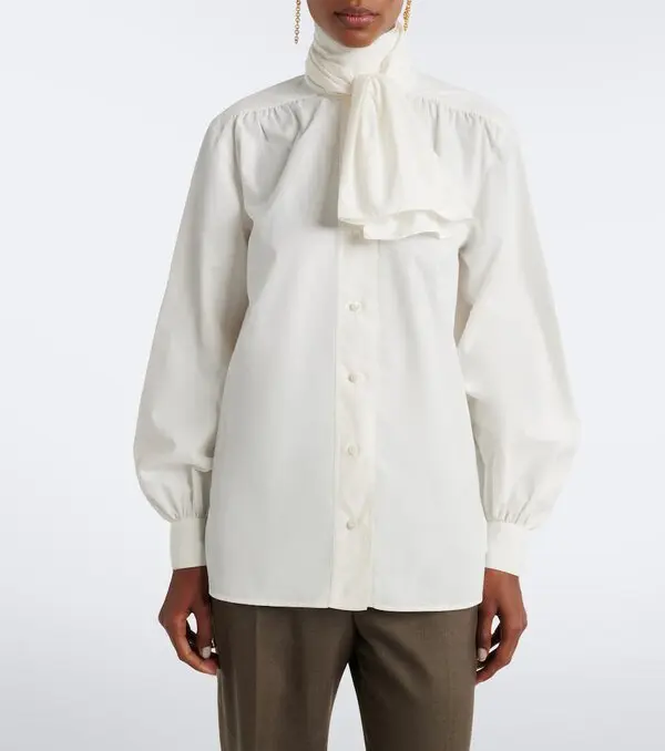 Ralph Lauren Scarf-detail Blouse - White