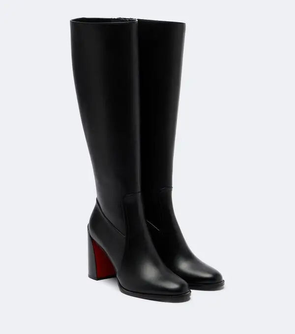 CHRISTIAN LOUBOUTIN Iranina Leather Knee-high Boots - Black