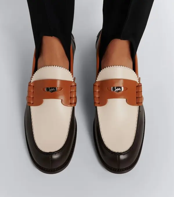 CHRISTIAN LOUBOUTIN Plato Leather Penny Loafers