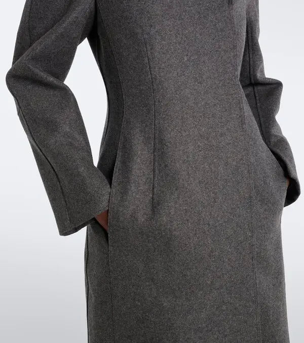 JIL SANDER Double-breasted Virgin Wool Coat