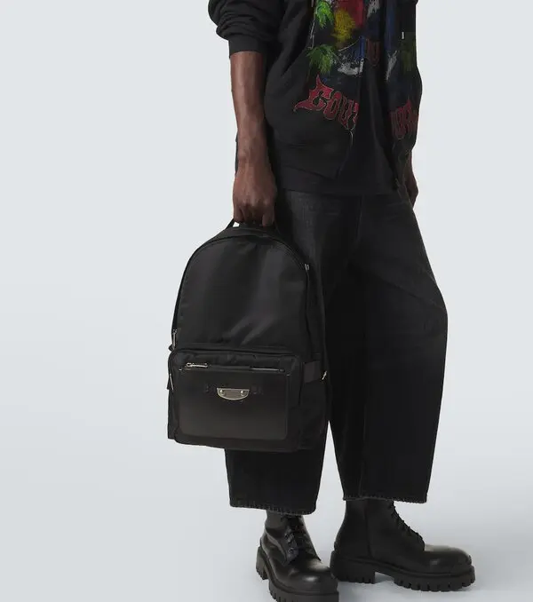 Balenciaga Leather-trimmed Backpack