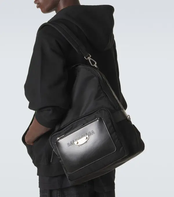 Balenciaga Leather-trimmed Backpack