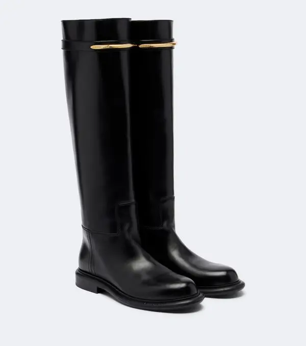 Givenchy Pinch Embellished Leather Knee-high Boots - Black