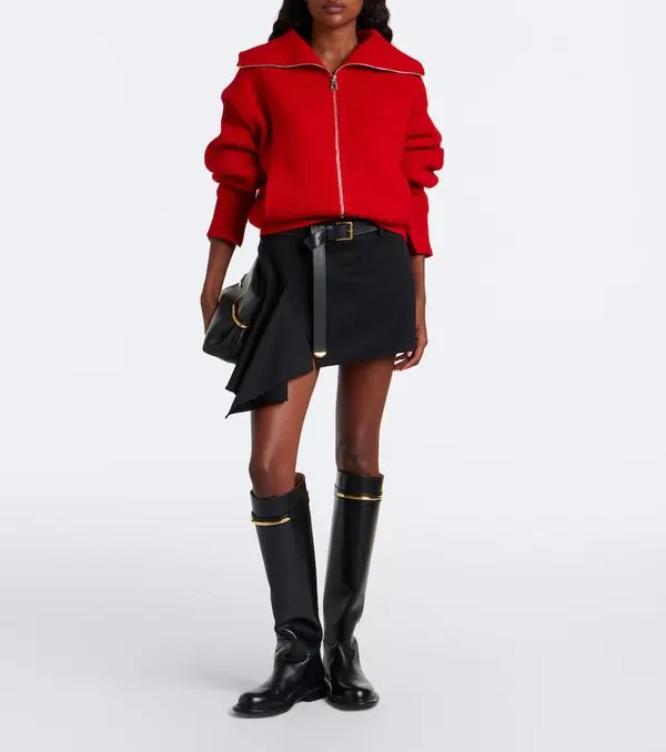 Givenchy Pinch Embellished Leather Knee-high Boots