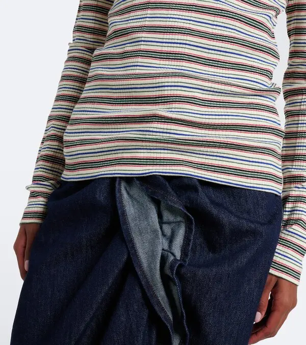 Dries Van Noten Striped Cotton-blend Turtleneck Sweater - Multicoloured