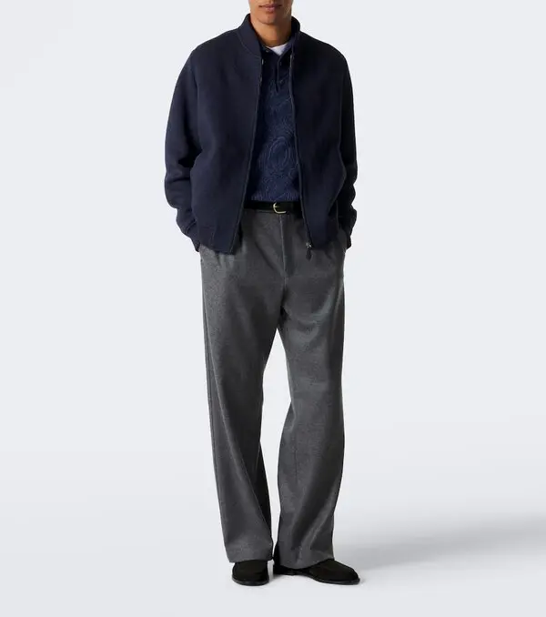 Etro Paisley Wool-blend Polo Sweater
