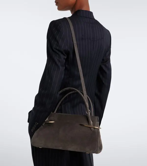 Givenchy Pinch Medium Suede Top-handle Bag
