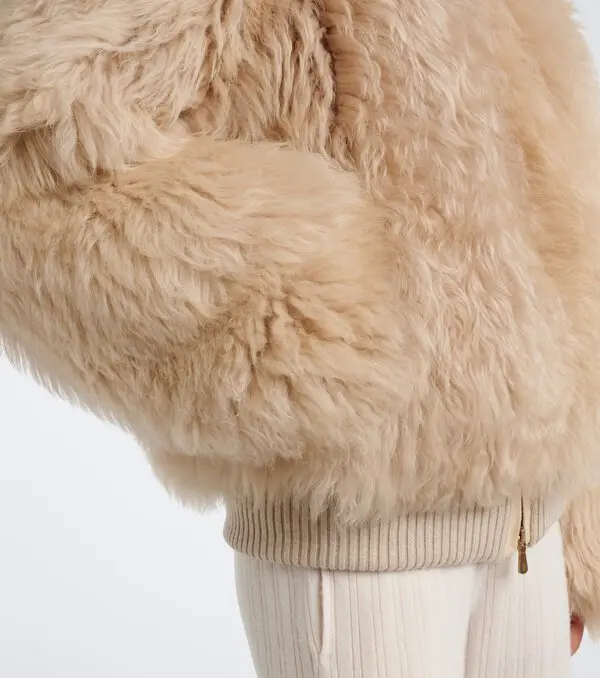 Eleventy Hooded Shearling Jacket