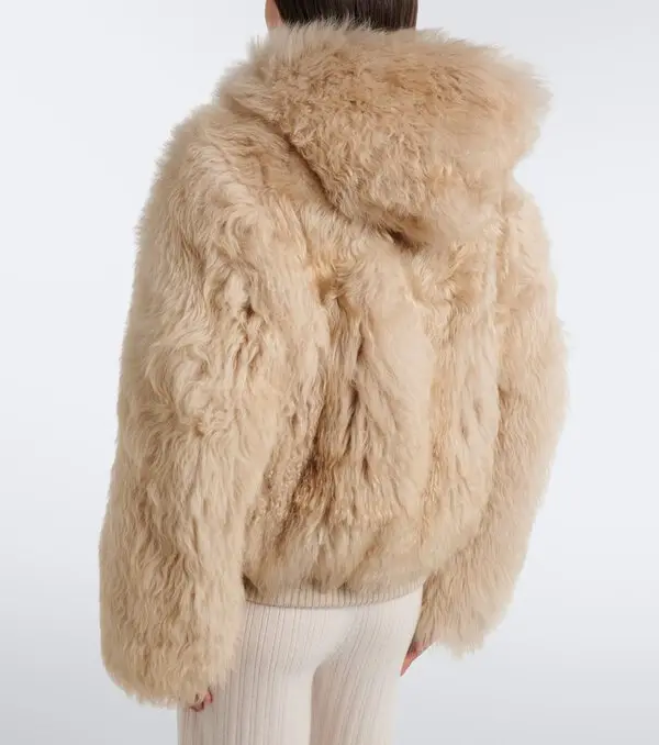 Eleventy Hooded Shearling Jacket