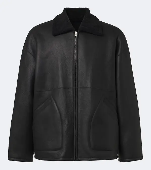 Auralee Reversible Shearling Jacket - Black