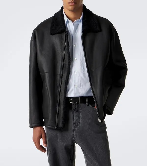 Auralee Reversible Shearling Jacket - Black