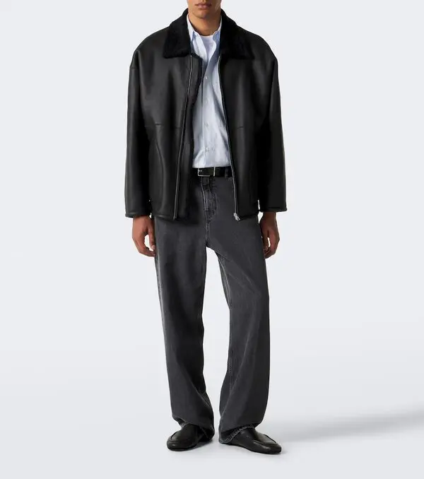 Auralee Reversible Shearling Jacket - Black