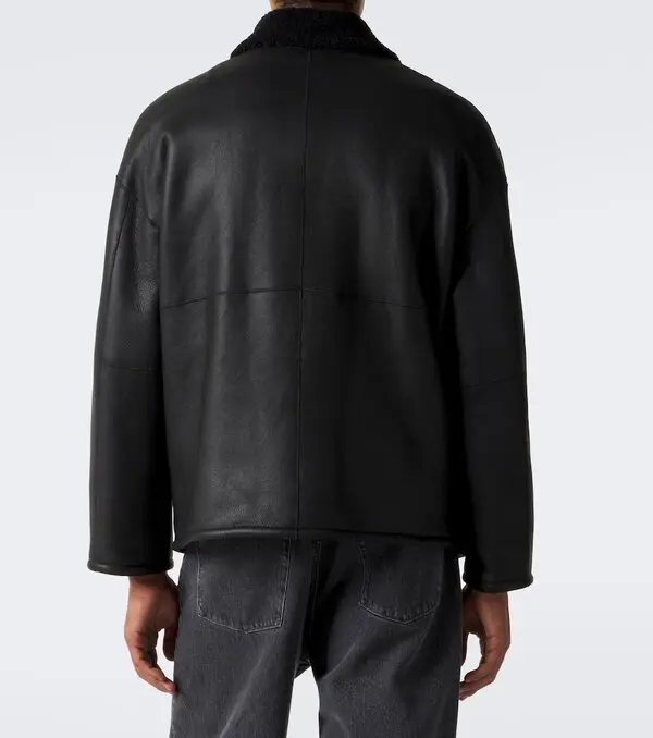 Auralee Reversible Shearling Jacket - Black