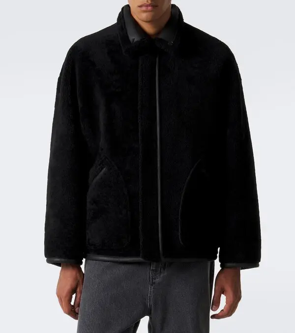 Auralee Reversible Shearling Jacket - Black
