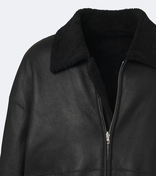 Auralee Reversible Shearling Jacket - Black