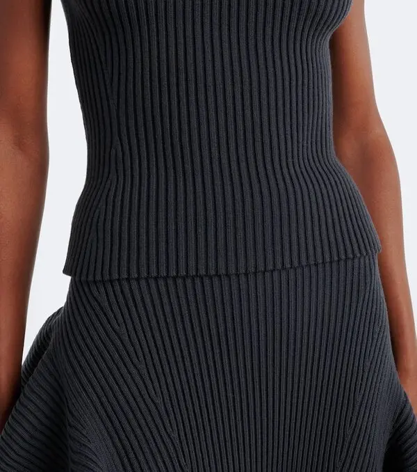 Alaïa Ribbed-knit Wool-blend Turtleneck Top