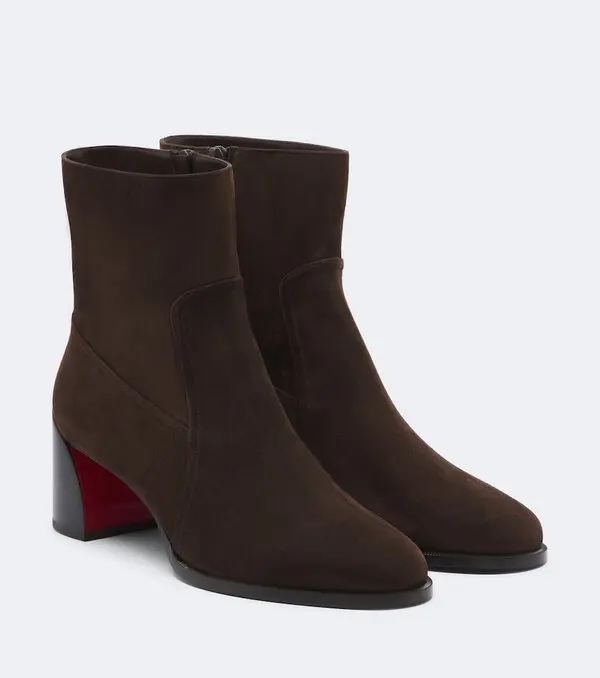 CHRISTIAN LOUBOUTIN Ira Suede Ankle Boots - Brown